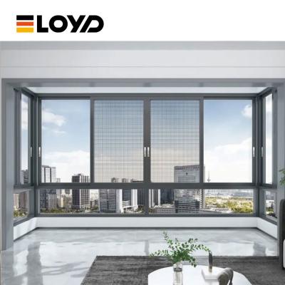 Китай Сверхпрочное алюминиевое раздвижное окно, устойчивое к ураганам продается