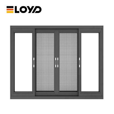 Китай Угловое алюминиевое раздвижное окно с бесшовным соединением продается