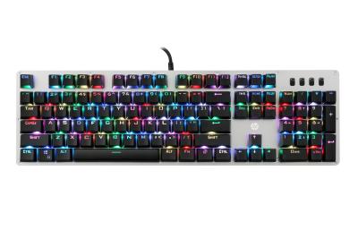 China GK100S RGB Backlight Keys Wired Gaming Keyboard Aluminum Bezel Anti Scratch for sale
