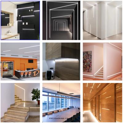 China Van het LEIDENE de Lichte Legering Strokenaluminium ProfileChannel met Drywall van PC PMMA Dekking In een nis gezet Pleistergips Te koop