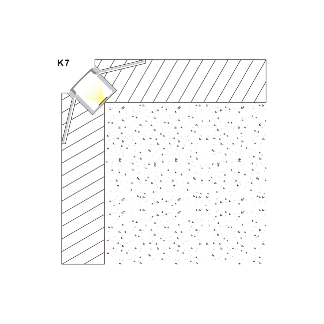 Cross-section diagram of LED aluminum profile