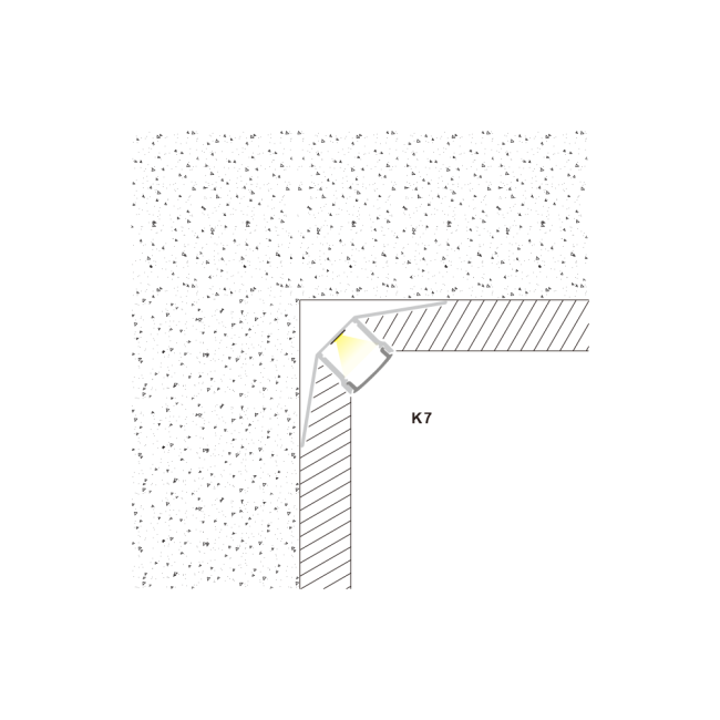 Cross-section diagram of LED aluminum profile