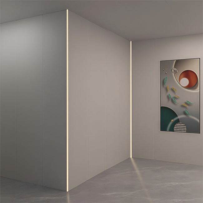 LED aluminum profile with polycarbonate diffuser installed