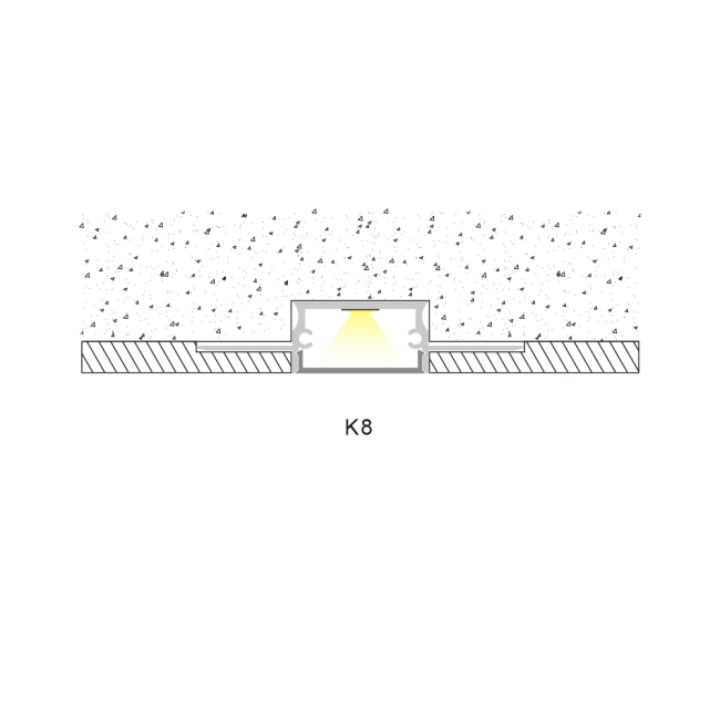 Cross-section diagram of LED aluminum profile