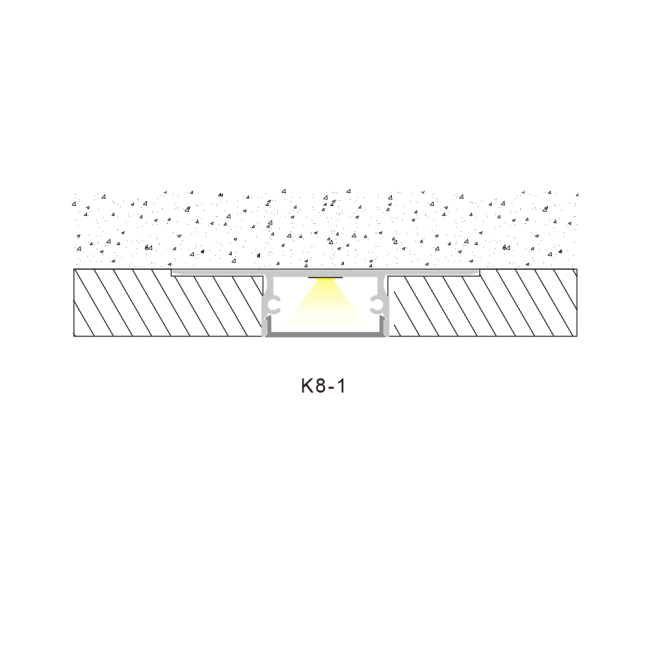 Cross-section diagram of LED aluminum profile