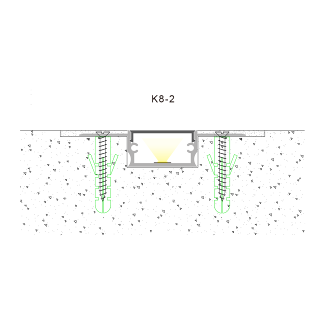 Cross-section diagram of LED aluminum profile