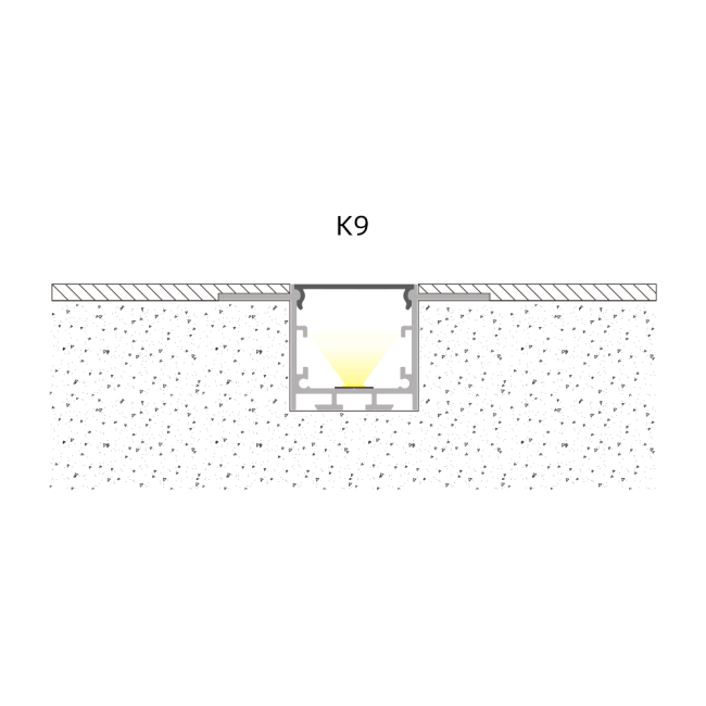 Cross-section diagram of LED aluminum profile