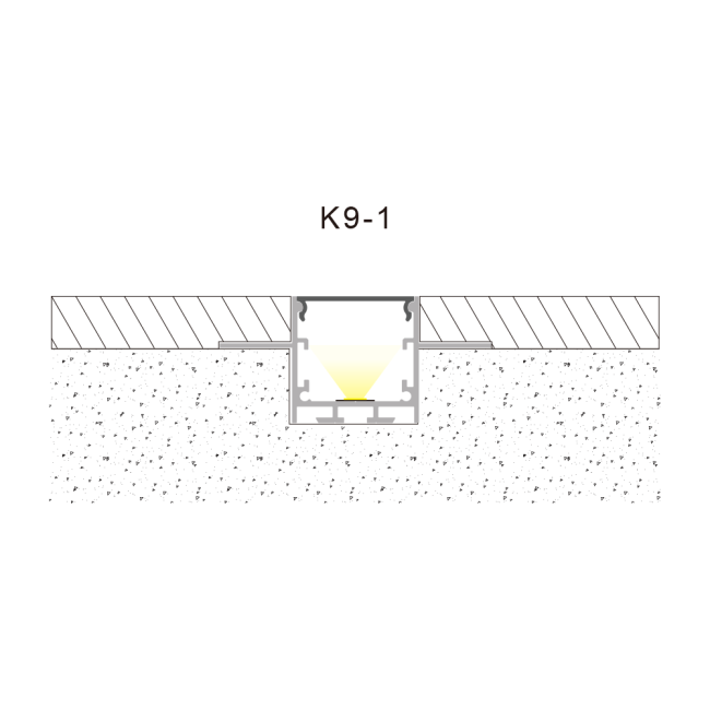 Cross-section diagram of LED aluminum profile