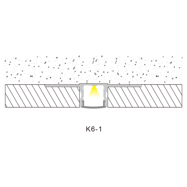 Cross-section diagram of LED aluminum profile