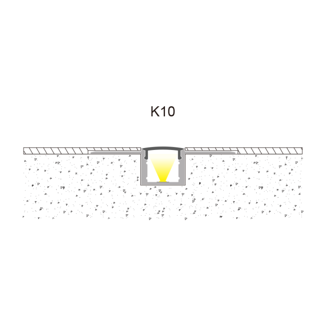 Cross-section diagram of LED aluminum profile