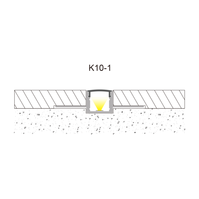 Cross-section diagram of LED aluminum profile