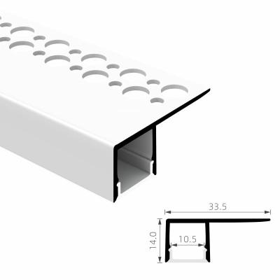 China LED Plasterboard Profile With PC PMMA Recessed Led Strip Aluminum Profile Oem Edm 6063 T5 Aluminum for sale