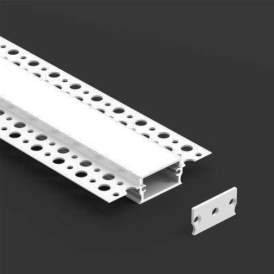 Cina Profilo LED in alluminio a incasso con dimensioni W64,0 × H14,0mm e larghezza PCB fino a 11,0mm per alimentatore LED integrato in vendita