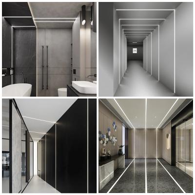 Cina Profilo LED in alluminio a incasso con dimensioni W64,0 × H14,0mm e larghezza PCB fino a 11,0mm per alimentatore LED integrato in vendita