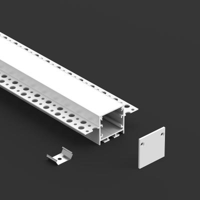 China 6061-T6 Aluminiumlegierung, eingelassenes LED-Profil mit hochtransparentem PMMA-Diffusor und Einbaumontage zu verkaufen
