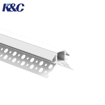 China 6061-T6 Aluminum Alloy LED Plasterboard Profile with Integrated Diffuser and Sandblasting Oxidation for Uniform Lighting for sale