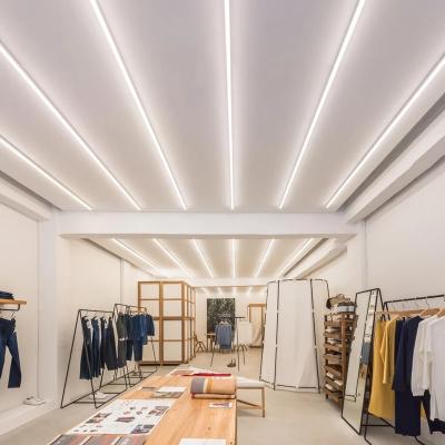 China Ray-Coated PMMA LED Strip Aluminium Profile W18.0 × H15.3mm with Sandblasting Oxidation for Light Diffusion for sale