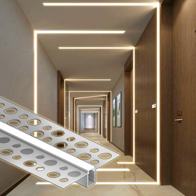 China Anodized LED Aluminum Profile with Customizable Length for Embedded Installation LED Strip Channel for sale
