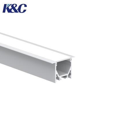 China K94-1 Magnetic LED Profile with Fast Heat Dissipation and 6063 T5 Aluminum Alloy for Suspended Lighting Channel for sale
