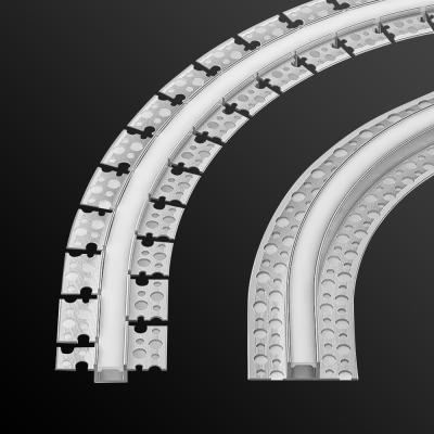 China Flexible Bendable LED Aluminum Profile with 6063 T5 Aluminum Alloy and Silicone Cover for LED Strip Channel for sale
