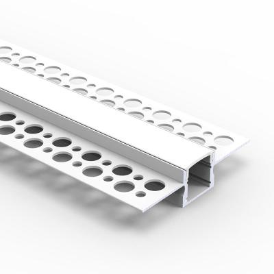 China 6063 T5 Aluminum Alloy LED Strip Aluminium Profile for Recessed Drywall Installation with W58*H15.4mm Size for sale