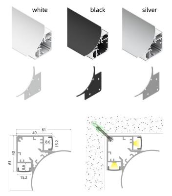 China High Quality 6063-T5 Aluminum Alloy LED Aluminium Profile with 50000 Working Hours and 5-Year Warranty for sale