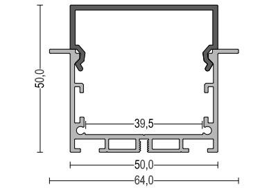 China Recessed aluminum led profile 50*50mm with PC diffuser for led strip linear light for sale