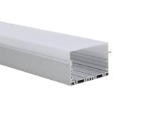 Quality Frosted Flat 2.5m Recessed Aluminum LED Profile for sale