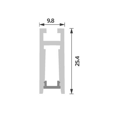 Cina Il pendente di alluminio 18mm di profilo principale più esile 6063 T5 ha sospeso il profilo di alluminio del LED in vendita