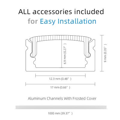 China 6063 Anodized Aluminium Led Profile IP20 PC PMMA For Decoration Light for sale