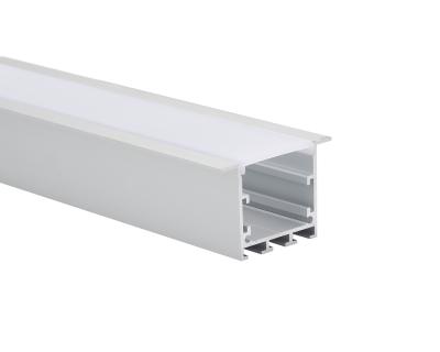 China W35*H35mm LED Aluminium Extrusion Profiles Recessed Mount With PC Diffuser for sale