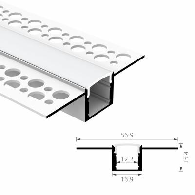 China LED-Aluminiumprofil für geführte Streifen-Licht-Decken-Gips-Gips-Kanal-Trockenmauer for sale
