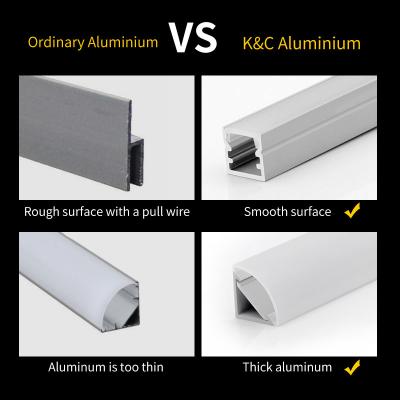 Cina Il profilo di alluminio del LED messo pianamente 18*10mm ha montato Indstallation in vendita