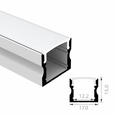 China A liga 6063 T5 conduziu a extrusão de alumínio do perfil da tira com tampa do difusor do PC for sale