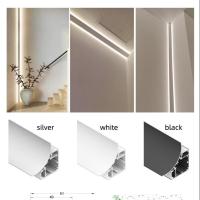 Quality 6063 T5 Alloy LED Corner Aluminium Profile with PC Diffuser Cover and ROHS for sale