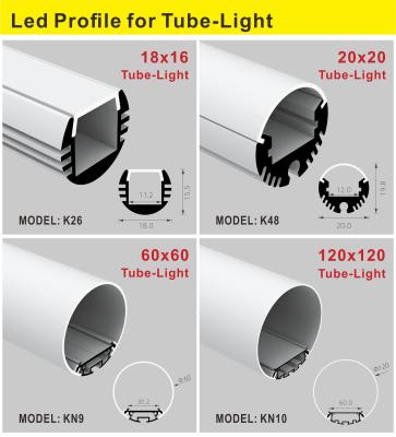 Cina Decorazioni intorno alla copertura di alluminio del PC del diametro T5 60mm di profilo 6063 del LED in vendita