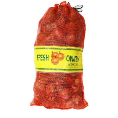 Cina 50*80 Sacchetto a maglia circolare per materiale Hdpe a cipolla 20 kg Sacchetto a rete in vendita