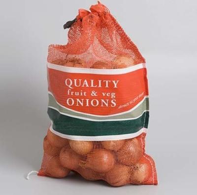 Cina Logo personalizzato 5 kg sacchetto a maglia per imballaggio di patate e frutta realizzato con materiale riciclato in vendita