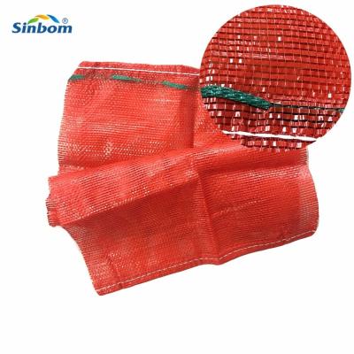 Cina Bottom Sewing Green Tubular Leno Small PE/PP Net Bags per l'imballaggio delle cipolle in vendita