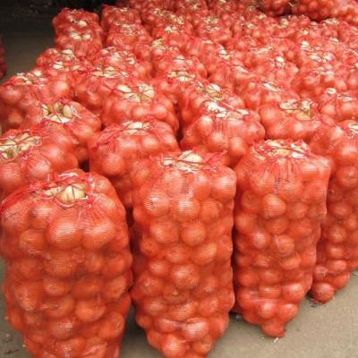 Cina 70-140gm Sacchetti di rete a maglia di polipoli giallo per imballaggi agricoli 40*60 cm in vendita