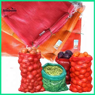 Cina 70-140gm Sacchetti di rete a maglia di polipoli giallo per imballaggi agricoli 40*60 cm in vendita