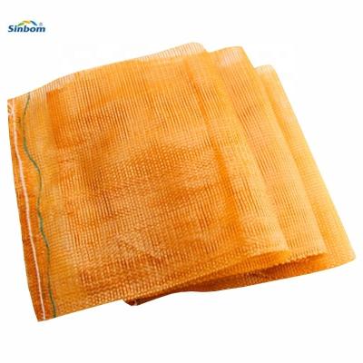 Cina 70-140gm Sacchetti di rete a maglia di polipoli giallo per imballaggi agricoli 40*60 cm in vendita