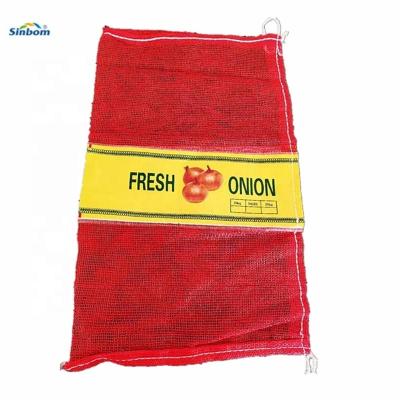 Cina 70-140gm Sacchetti di rete a maglia di polipoli giallo per imballaggi agricoli 40*60 cm in vendita