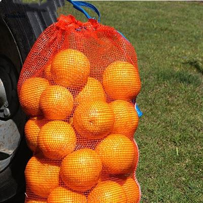 China Kleine witte plastic Leno Net uienzak met trekstring Aanbevolen bestelling aanvaard Te koop