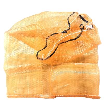 Cina Popolare colore giallo 50x80cm Leno sacchetto a corda di plastica con o senza corda di trazione in vendita