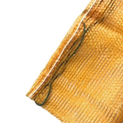 Cina Popolare colore giallo 50x80cm Leno sacchetto a corda di plastica con o senza corda di trazione in vendita
