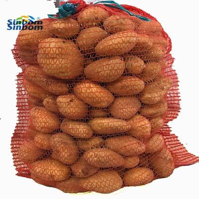 Cina Frutta HDPE Plastica Polipropilene Cipolla Raschel Sacchetti PP Leno Mesh Sacchetti Logo personalizzato in vendita