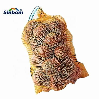 中国 リサイクル HDPE ローストリング ラシェル メッシュネット バッグ 野菜 果物 ISO9001 認定 販売のため