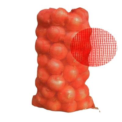 Cina ISO certificato di qualità alimentare di plastica tubolare cipolla Leno Net Raschel sacchetto di legna da ardere con stringhe in vendita