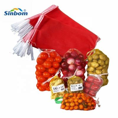 Cina Sacchetti a maglia piatta mono di frutta a stringa flessibile per un'imballaggio conveniente in vendita